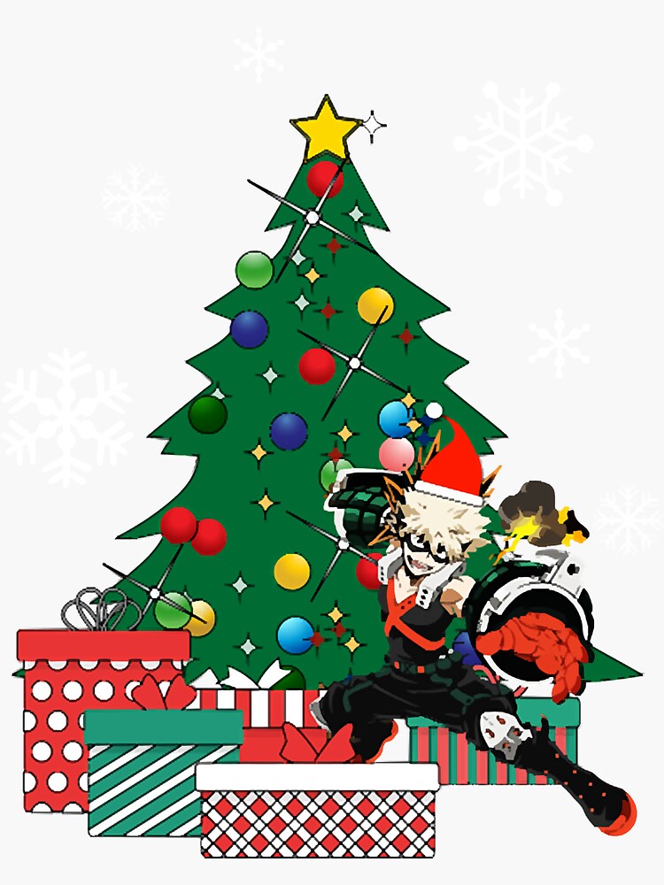 "Katsuki Bakugo Around The Christmas Tree My Hero Academia " Sticker ...