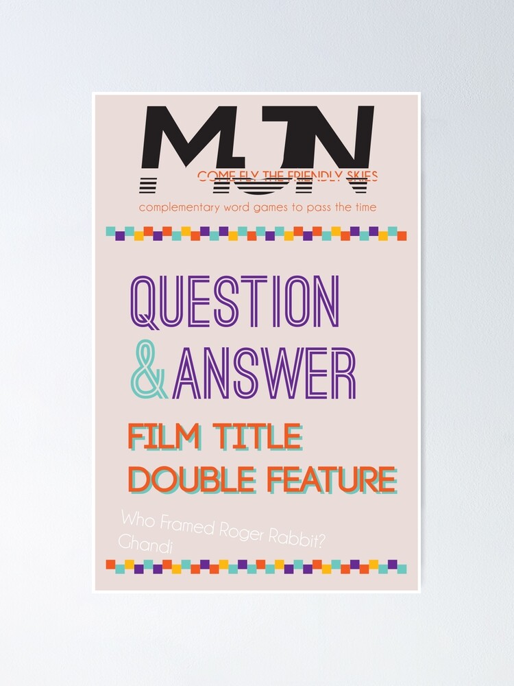 "MJN Air: Word Games #5" Poster by sha-ron | Redbubble