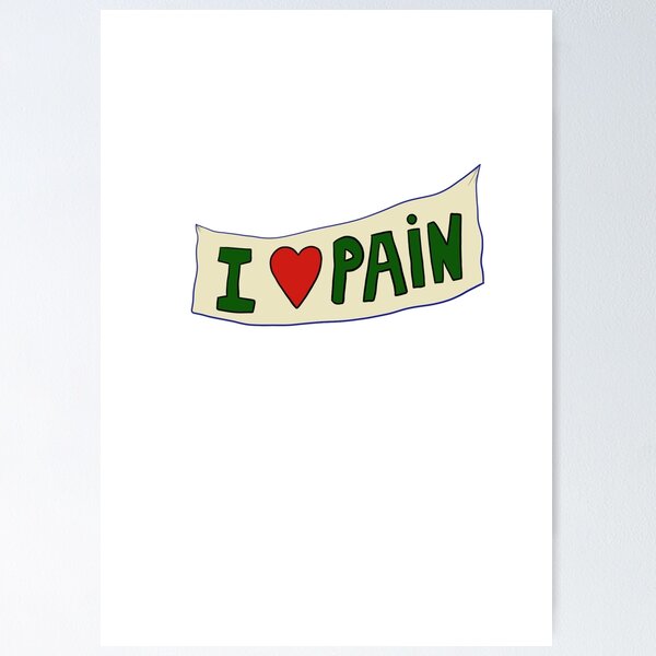 "Spongebob I Heart Pain" Poster for Sale by ohheckgosh | Redbubble