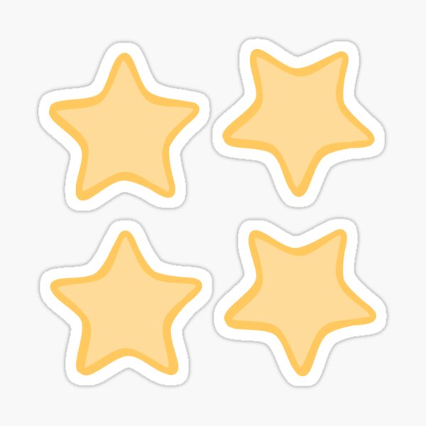 "Rounded Star Sticker Set Yellow" Sticker for Sale by FioreCiliegia ...