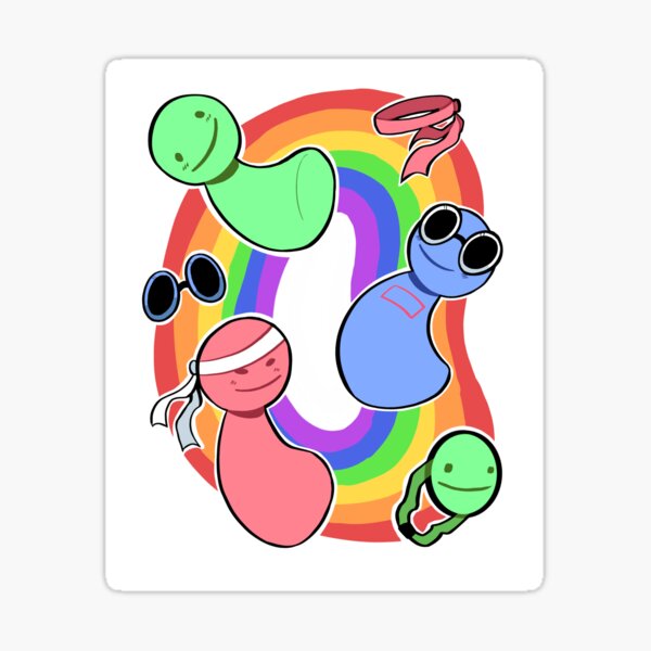 "PRIDE Dream Team Blobs" Sticker for Sale by Kittyxkato | Redbubble