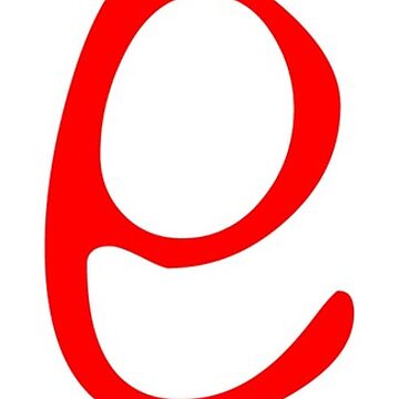 "Red Lowercase Letter é with an accent," Sticker for Sale by ...