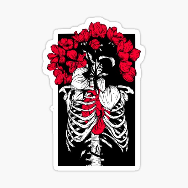 "Blood Red Heart 29" Sticker for Sale by tranthienthanh | Redbubble