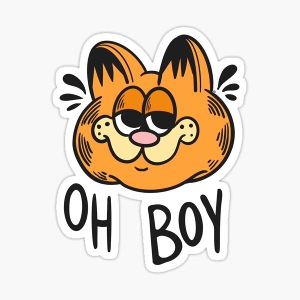 "Oh Boy" Sticker for Sale by unfoxmeart | Redbubble