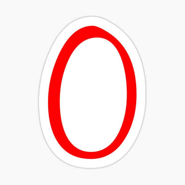 "Red Lowercase Letter o" Sticker for Sale by UrsulaFashion | Redbubble