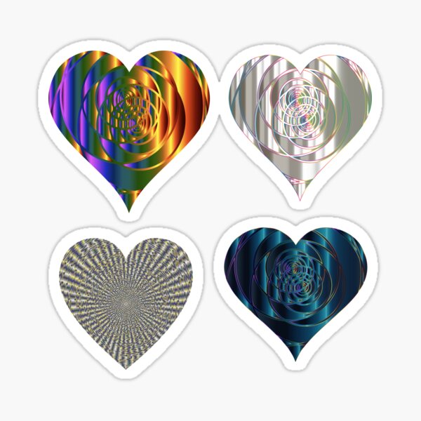 "Chrome Heart Vortex Heart Pattern Design" Sticker for Sale by ...