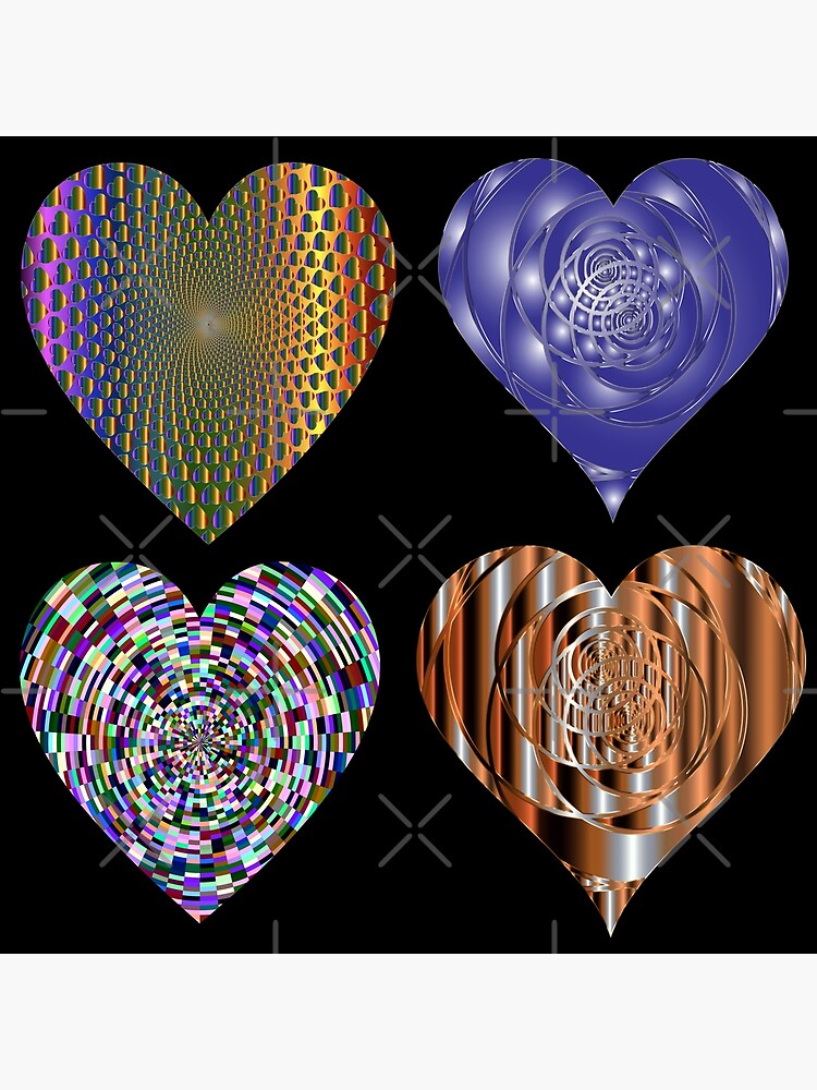 "Chrome Heart Vortex Heart Pattern Design" Poster for Sale by ...