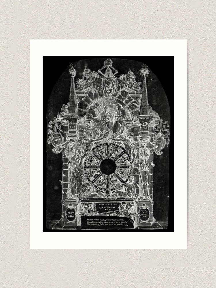 "Illustration of the Wheel of Death and the Three Fates" Art Print for ...