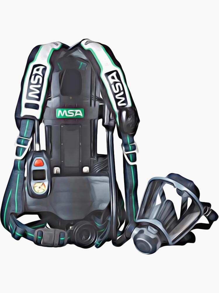 "MSA SCBA Air Bottle " Sticker for Sale by BrushtruckBren | Redbubble