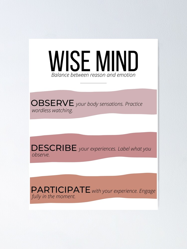 "Wise Mind DBT Skill in Dialectical Behavior Therapy - Counselors and ...
