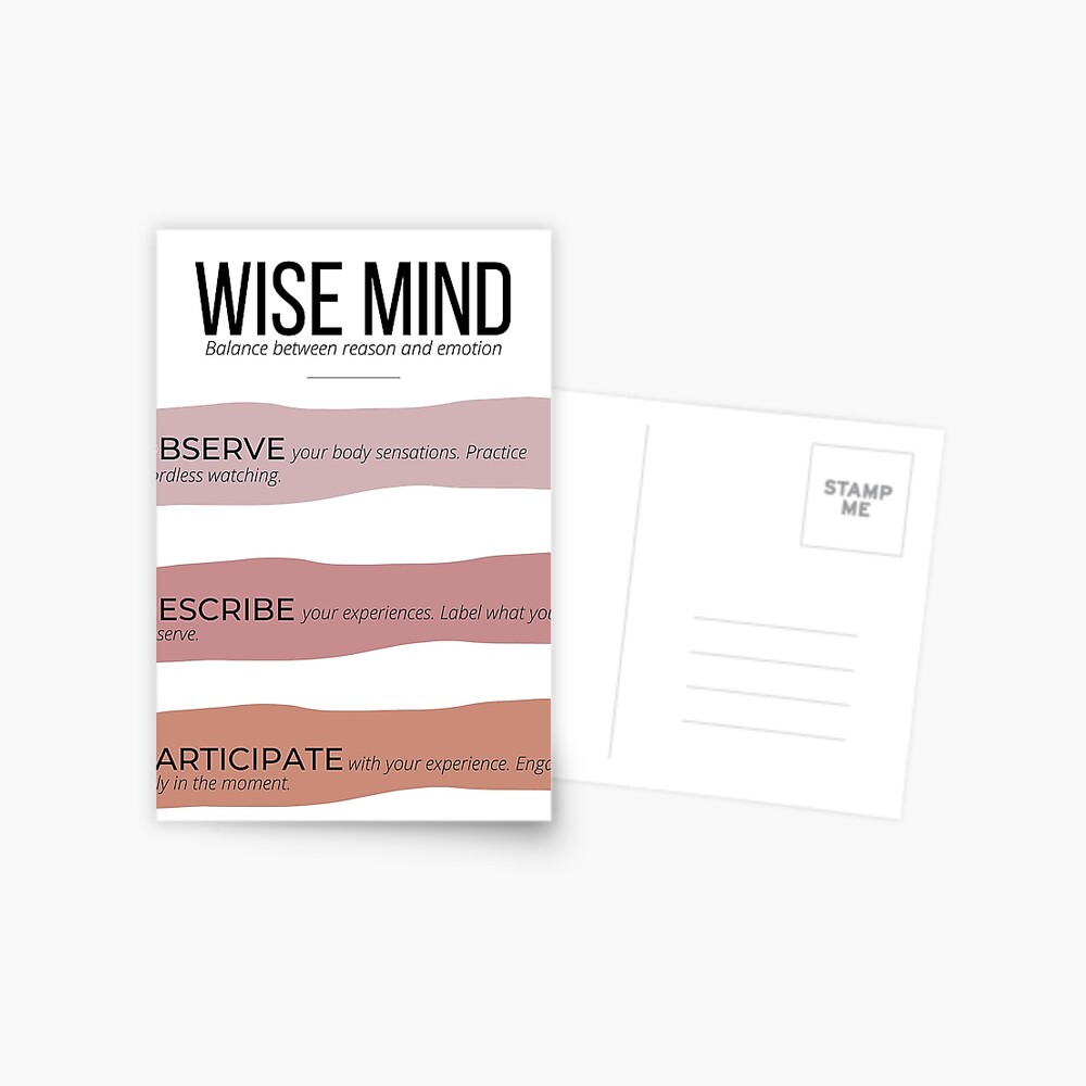 "Wise Mind DBT Skill in Dialectical Behavior Therapy - Counselors and ...