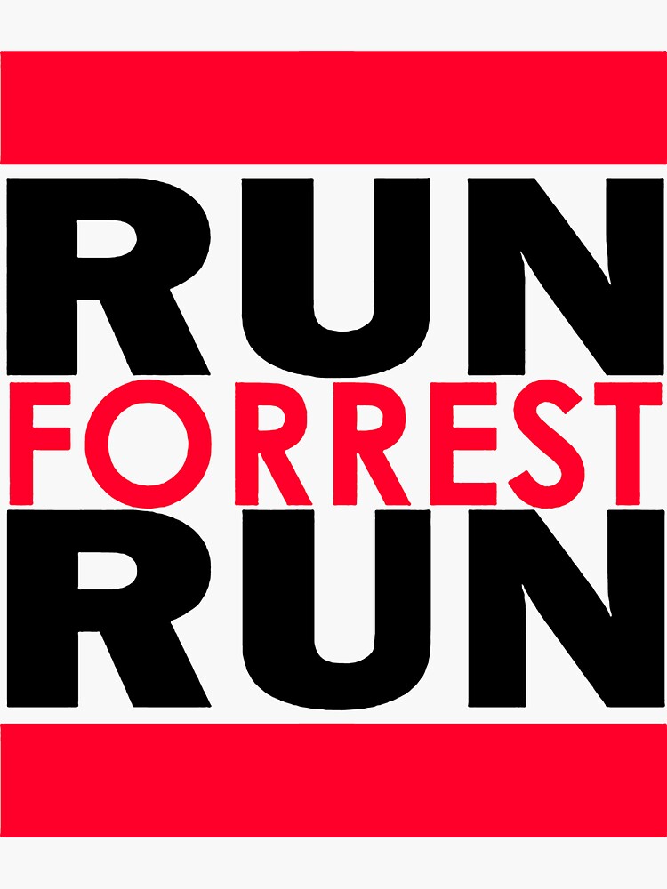 "Run Forrest run" Sticker for Sale by mawmawart | Redbubble