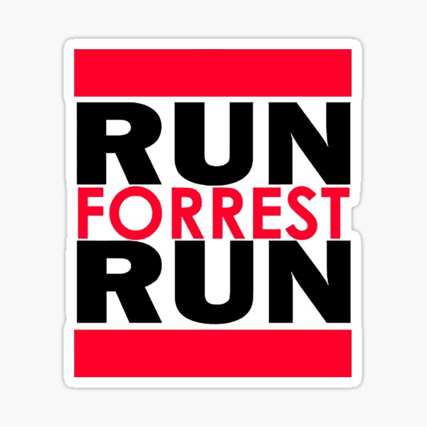"Run Forrest run" Sticker for Sale by mawmawart | Redbubble