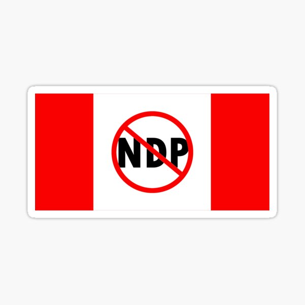 "Canada Flag No NDP Rachel Notley Protest " Sticker for Sale by hilda74 ...