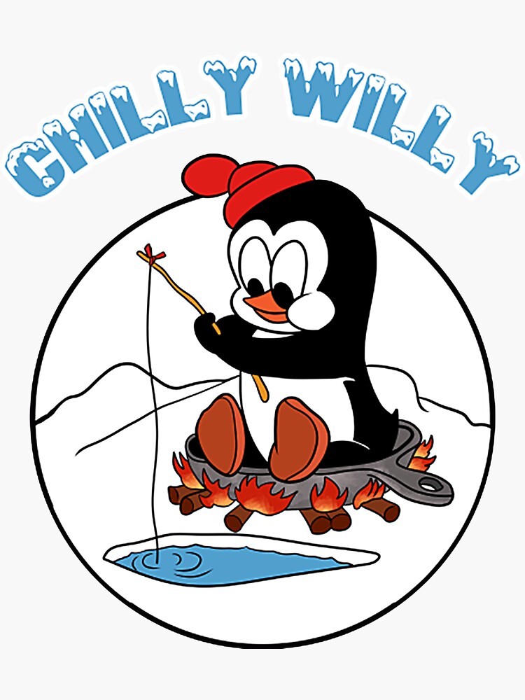 "Chilly Willy " Sticker for Sale by Kewkew423 | Redbubble