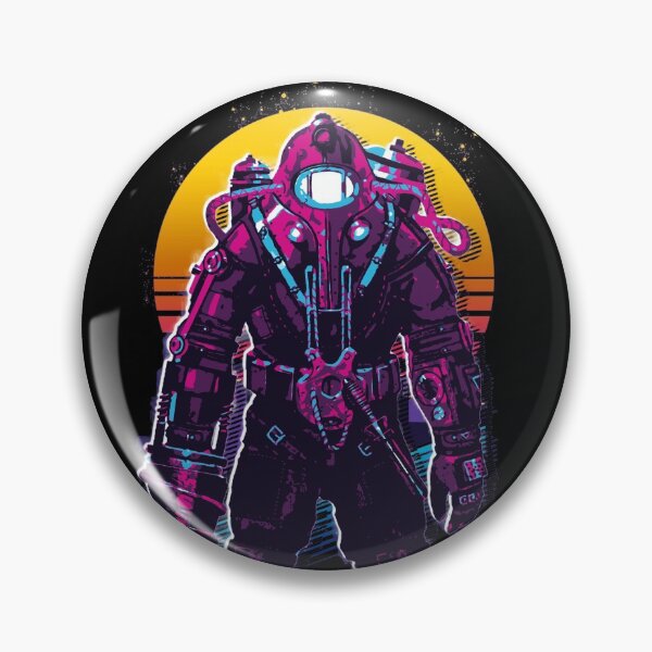 "Big Daddy - Bioshock *80s retro*" Pin for Sale by MyRetroArt | Redbubble