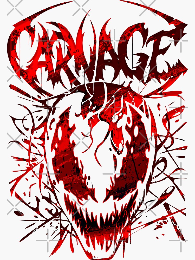 "Carnage 2021" Sticker for Sale by UTOPIAXD | Redbubble