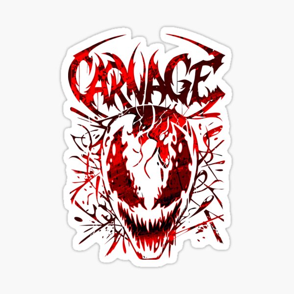 "Carnage 2021" Sticker for Sale by UTOPIAXD | Redbubble