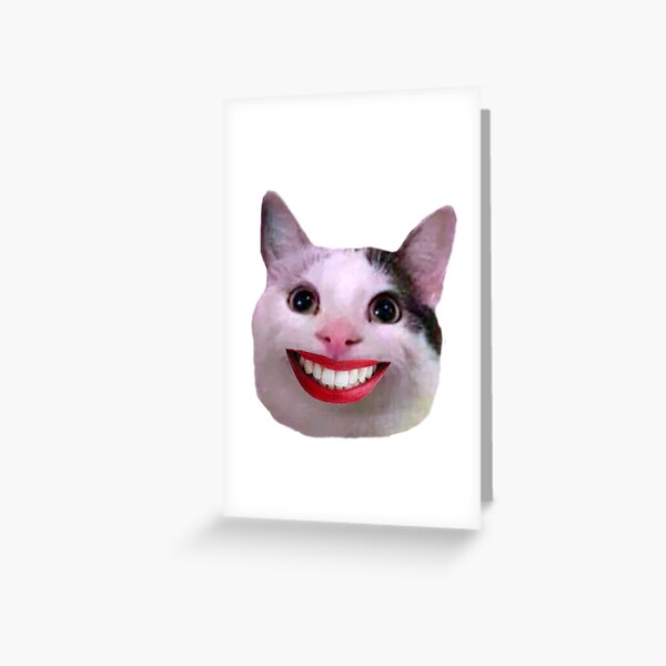 "polite smiling cat meme" Greeting Card for Sale by g-ia | Redbubble