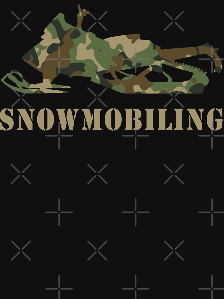 "Snowmobile Sled Rider Camo Camouflage Vintage Snowmobiling" T-shirt ...