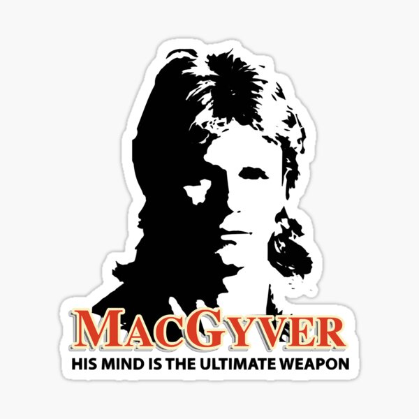 "Macgyver classic" Sticker for Sale by blehmanzeitler | Redbubble
