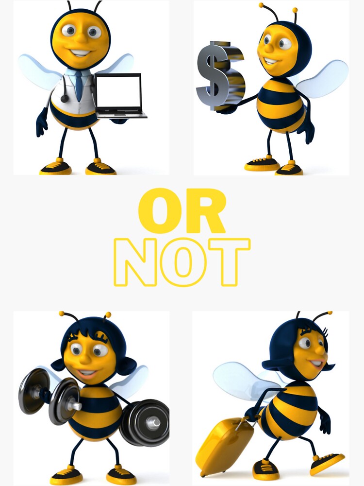 "TOO BEE OR NOT TOO BEE | Honey Bees" Sticker for Sale by max-arts ...