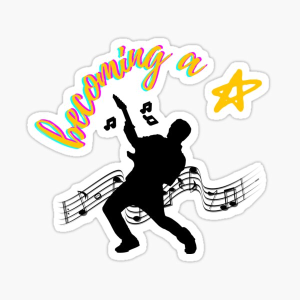 "Becoming a super star" Sticker by Colors98 | Redbubble