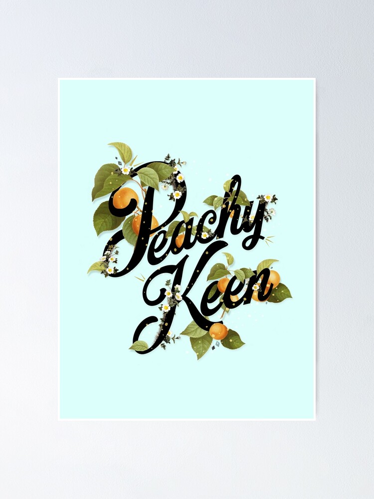 "Peachy Keen : Mint" Poster by heatherlandis | Redbubble