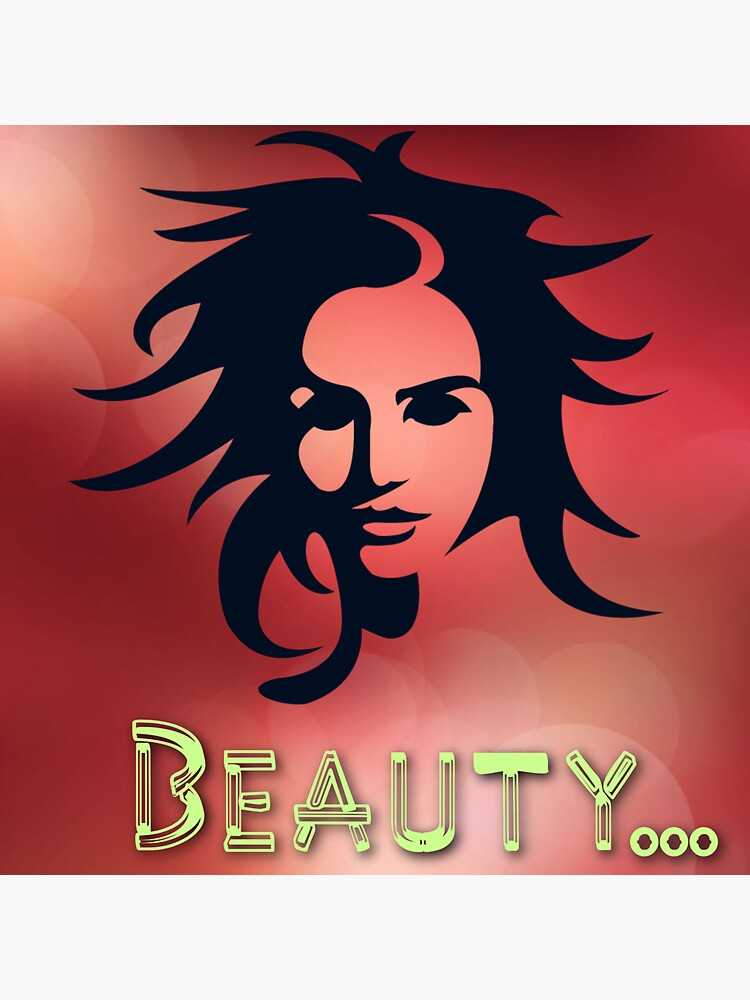 "Beauty Sticker." Sticker by Parveen789 | Redbubble