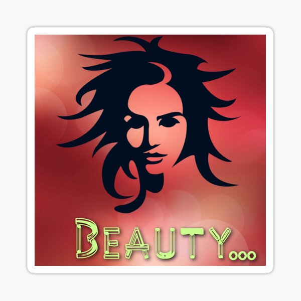 "Beauty Sticker." Sticker by Parveen789 | Redbubble