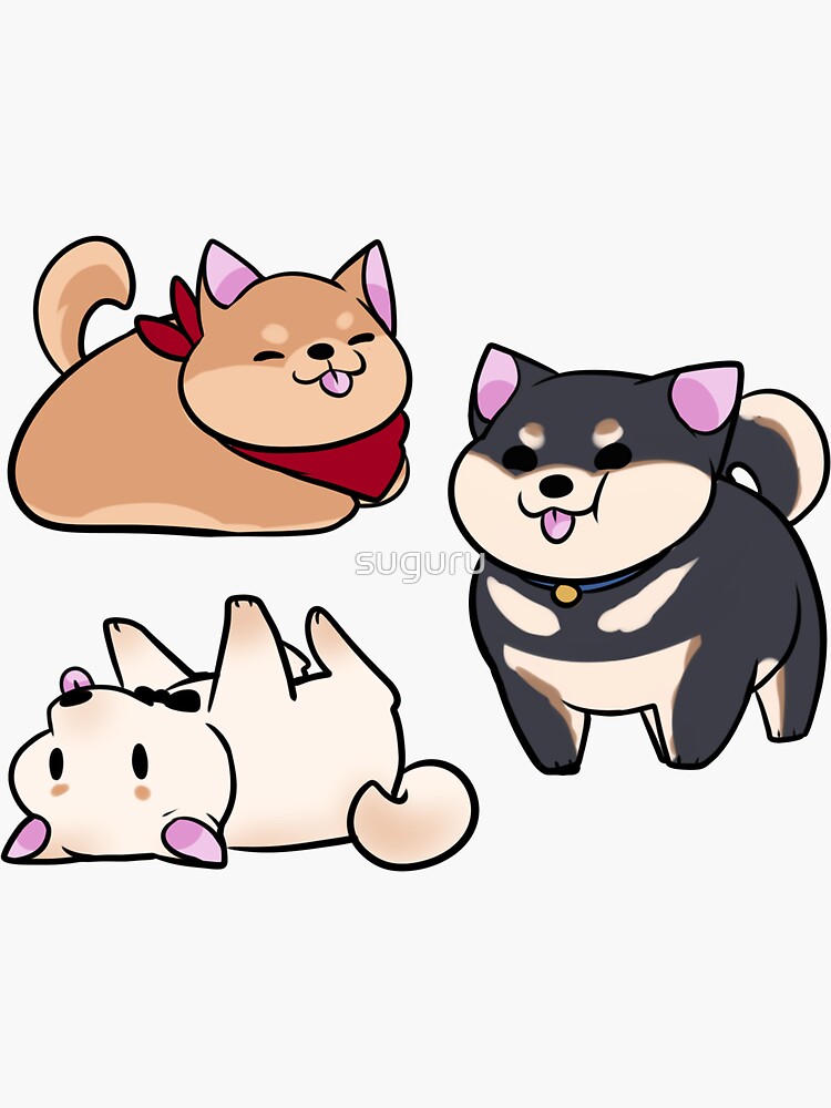 "shibes" Sticker for Sale by suguru | Redbubble