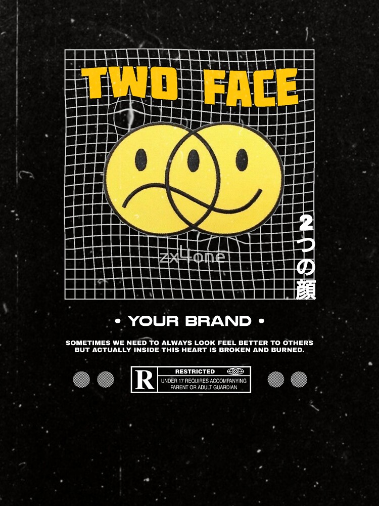 "TWO FACE" Sticker by zx4one | Redbubble