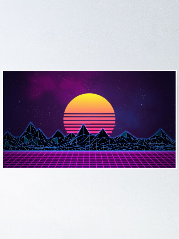 "80s Retro sunset" Poster for Sale by TJaskaimo | Redbubble