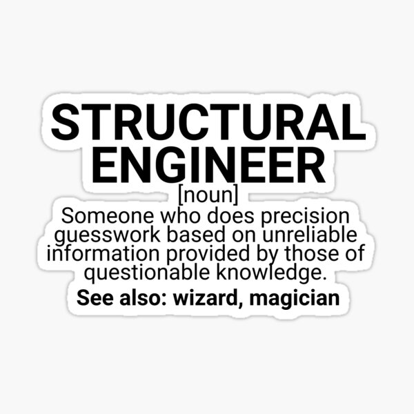 "Structural Engineer Definition Noun - STEM Profession" Sticker for Sale by StemCareers | Redbubble