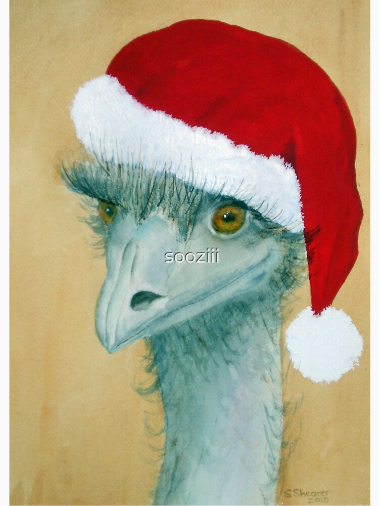 ""Christmas Emu"" T-shirt for Sale by sooziii | Redbubble | emu t ...
