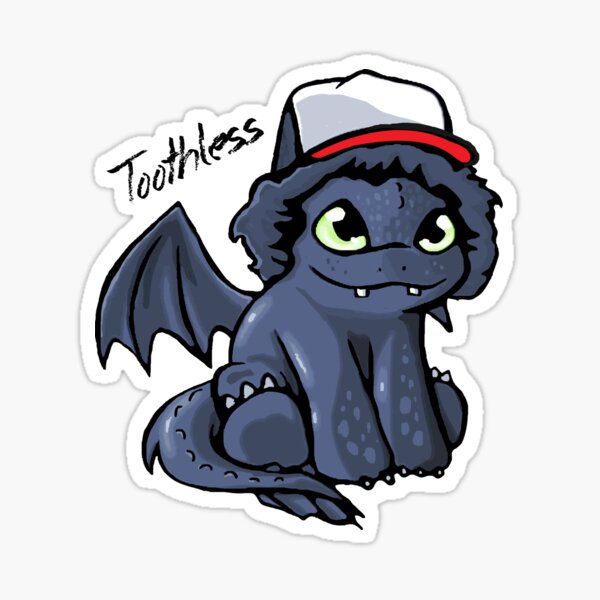 "TOOTHLESS" Sticker by dwaniac | Redbubble