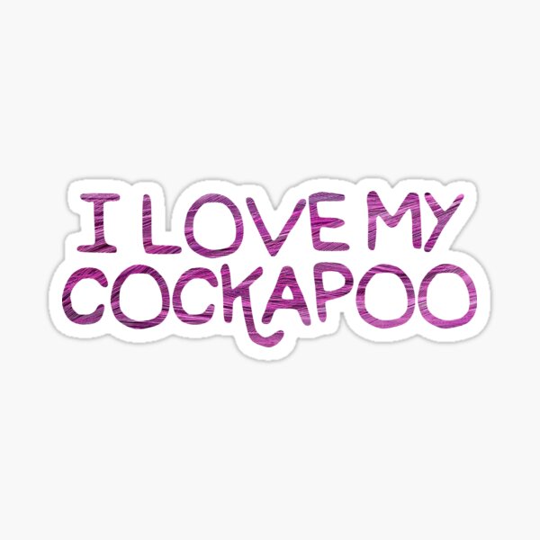 "I love my cockapoo" Sticker by navtrav | Redbubble