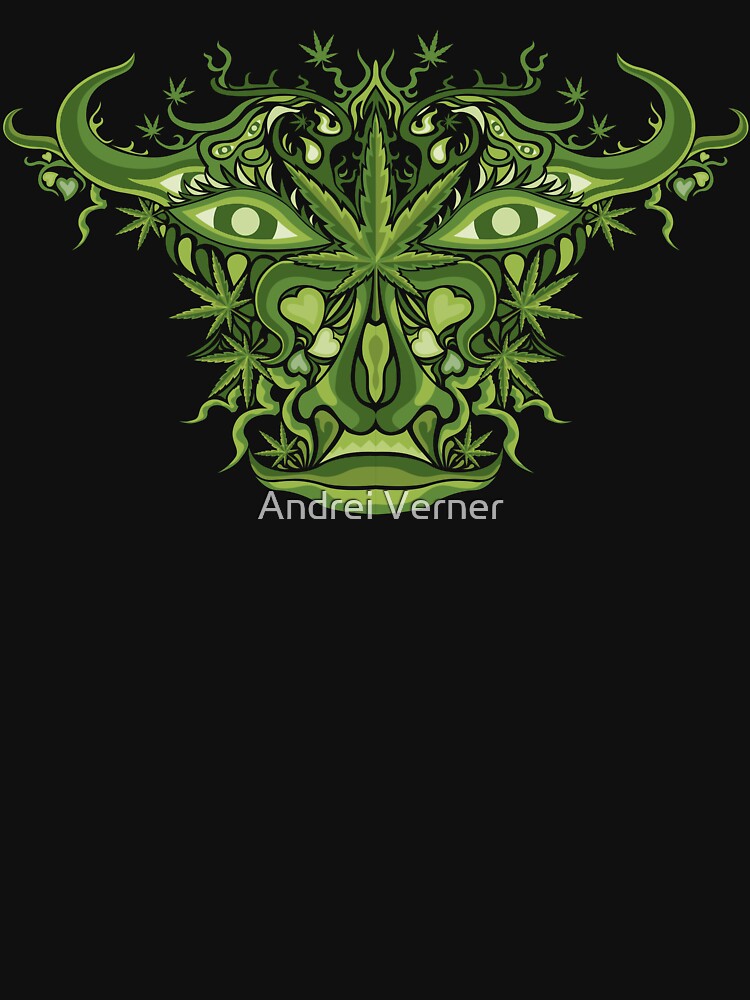 "Marijuana demon face" T-shirt for Sale by grebenru | Redbubble ...