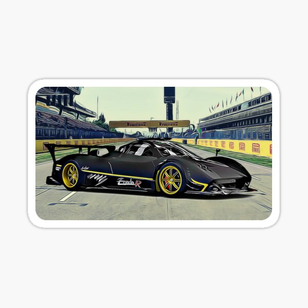 "Pagani Zonda R Track Print" Sticker for Sale by Auto-Prints | Redbubble