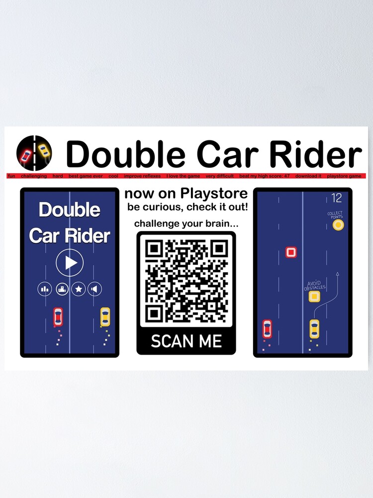 "Mobile game , double car rider , mobile gamer" Poster for Sale by ...