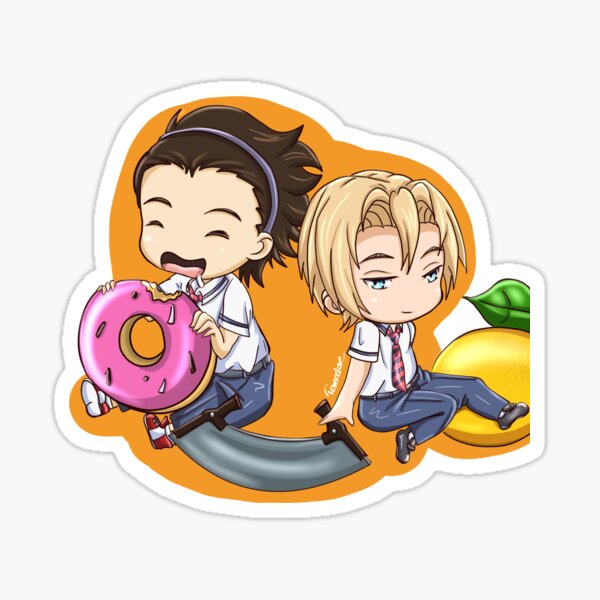 "Aldini twins chibi" Sticker for Sale by kisskarmenanita | Redbubble