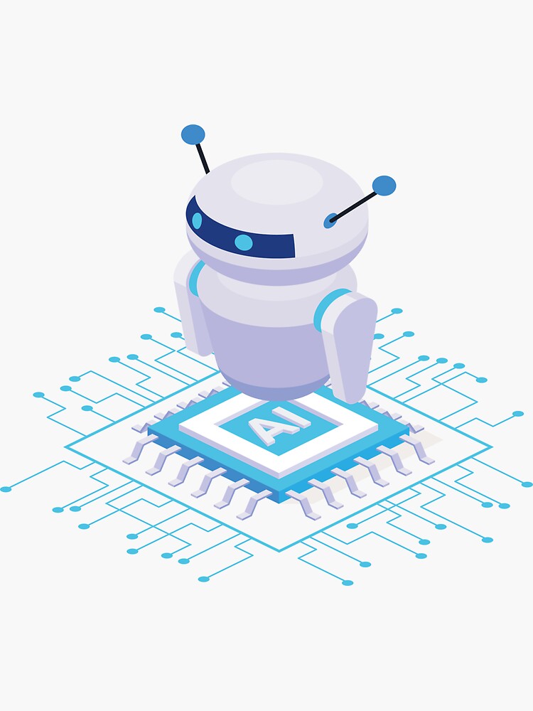 "Artificial Intelligence Robot | AI" Sticker for Sale by INVENTIVE11 ...