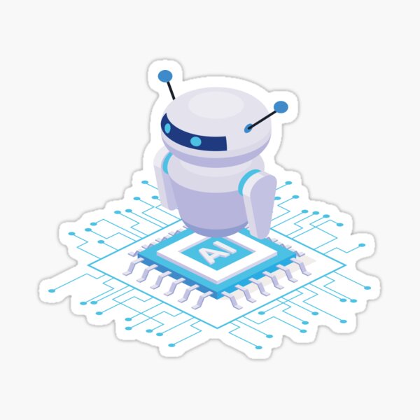 "Artificial Intelligence Robot | AI" Sticker for Sale by INVENTIVE11 ...