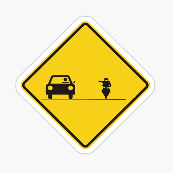 "New Road Sign" Sticker for Sale by seriouscereal | Redbubble