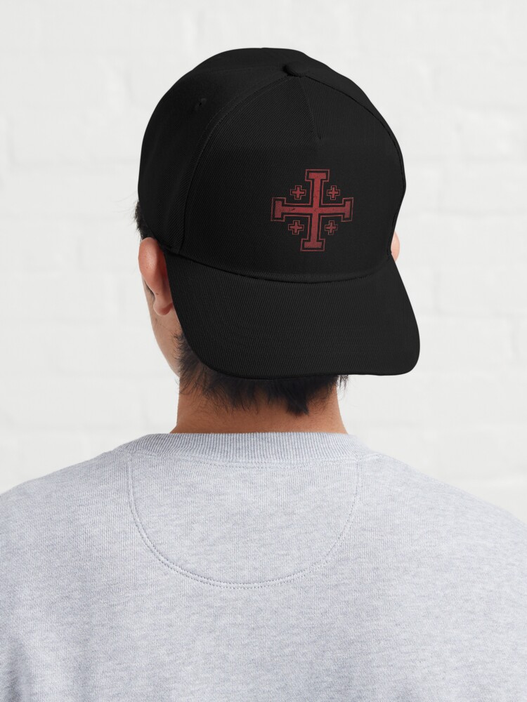 "Jerusalem Cross medieval Knights Cross Crusader " Cap for Sale by ...