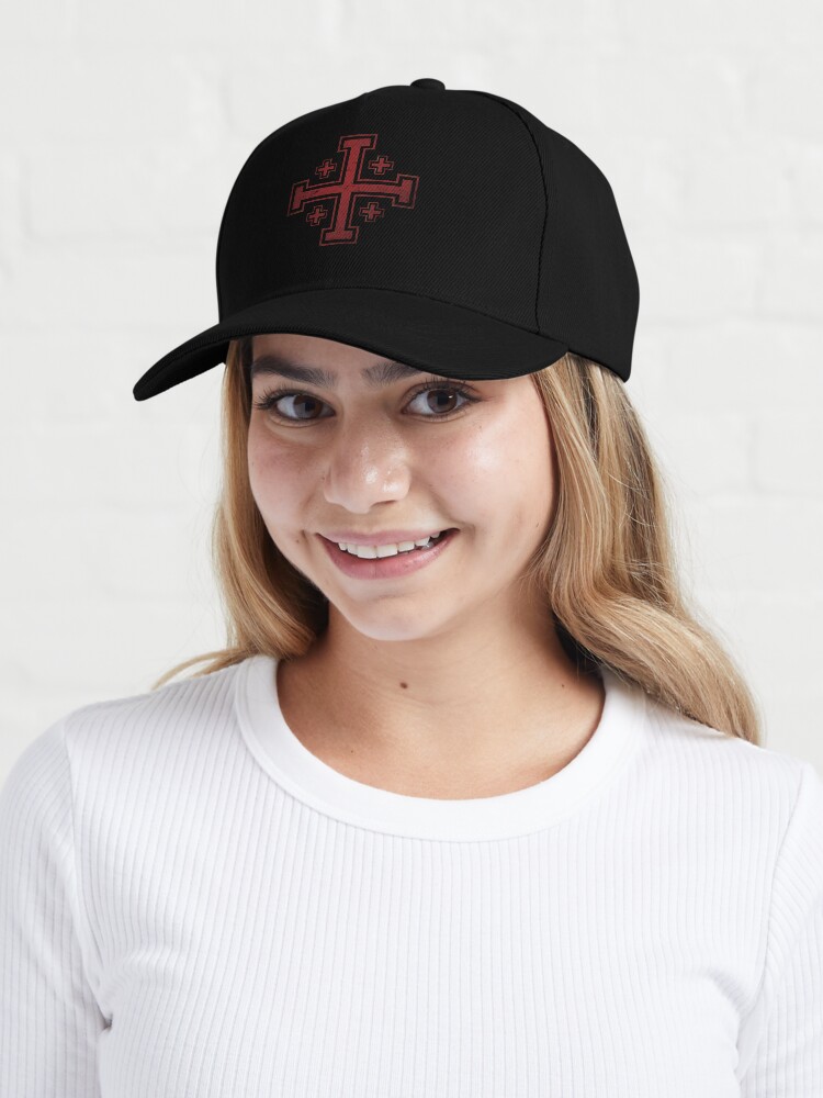 "Jerusalem Cross medieval Knights Cross Crusader " Cap for Sale by ...