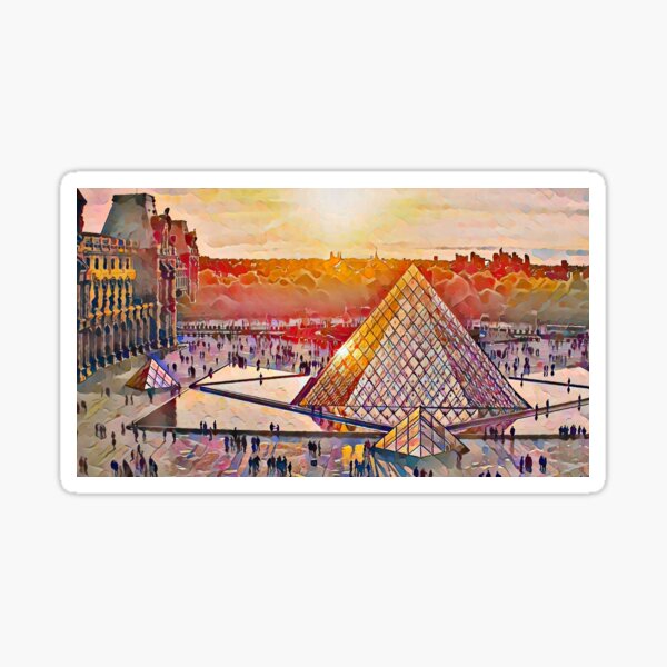 "Louvre Museum - Oil Paint Art" Sticker for Sale by MktngMultiverse ...