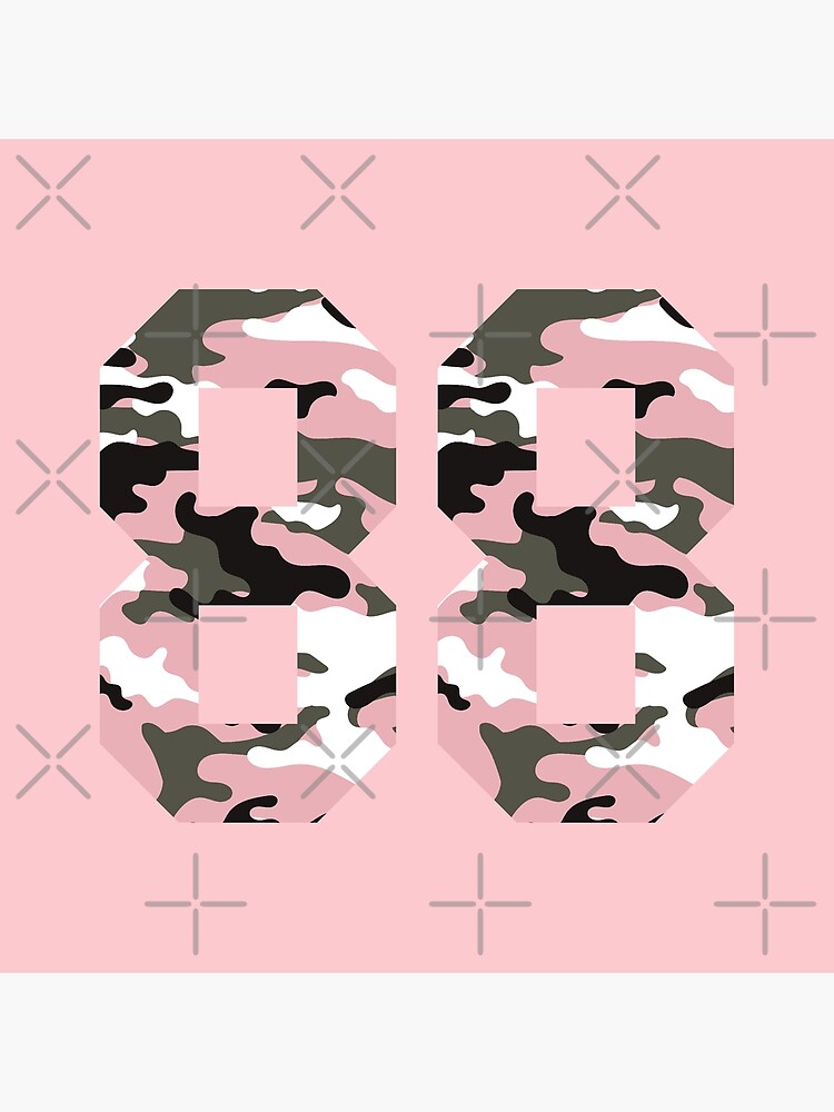 "88 Pink Camo Numbers eighty-eight Pattern Army Girls Texture Squad 88 ...