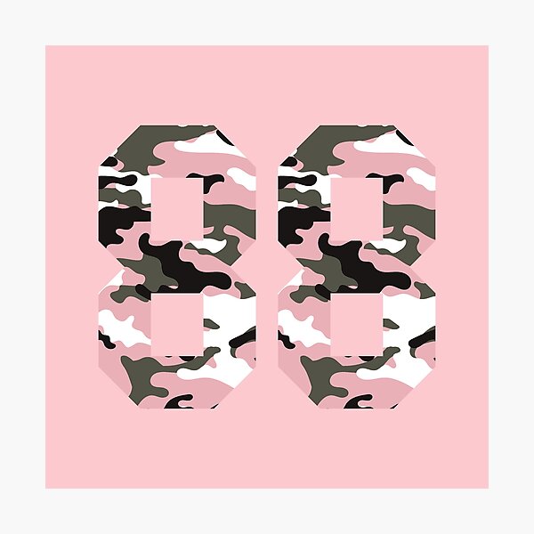 "88 Pink Camo Numbers eighty-eight Pattern Army Girls Texture Squad 88 ...