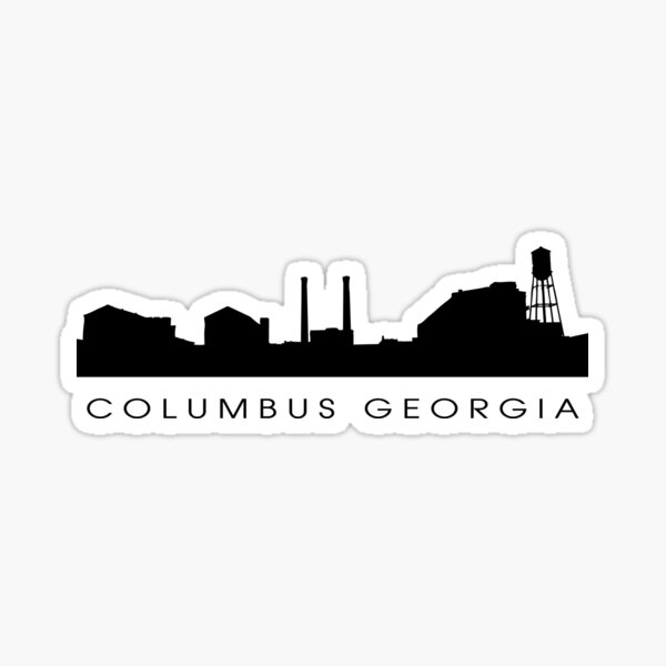 "Columbus Georgia Downtown City Skyline Silhouette On The Riverwalk ...
